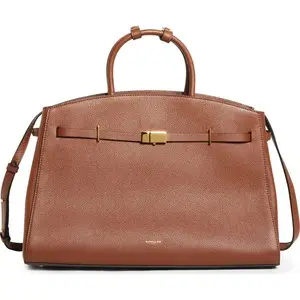 DEMELLIER New York Leather Satchel - Mocha/mocha
