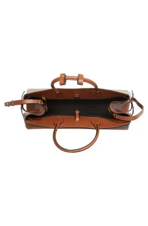 DEMELLIER New York Leather Satchel - Mocha/mocha