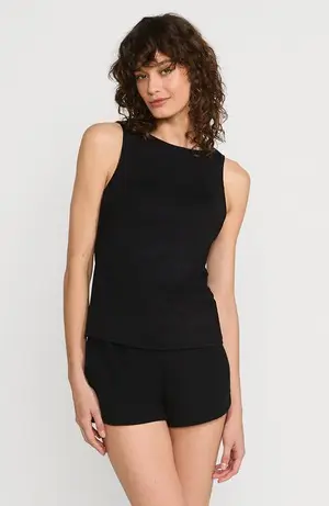 LANDS' END D-Cup High Neck UPF 50 Sun Protection Tankini Swimsuit Top