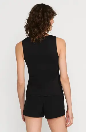 LANDS' END D-cup Slender Carmela Tankini Top - Black