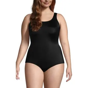 LANDS' END Dd-cup Chlorine Resistant Scoop Neck One-piece Swimsuit - Black