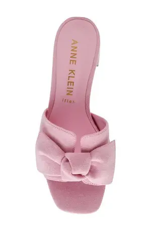 Anne Klein Kizmet Bow Slide Sandal - Light Pink