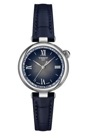 TISSOT Desire Leather Strap Watch - Blue