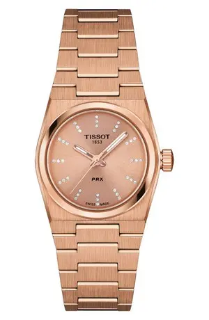 TISSOT Prx Diamond Bracelet Watch - Pink