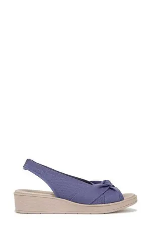 LIFESTRIDE Bzees Bell Slingback Wedge Sandal - Blue Knit