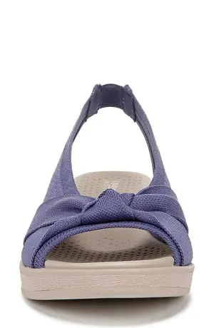 LIFESTRIDE Bzees Bell Slingback Wedge Sandal - Blue Knit