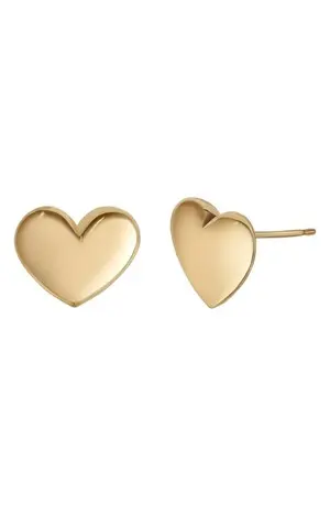 Bony Levy 14k Gold Heart Stud Earrings - 14k Yellow Gold