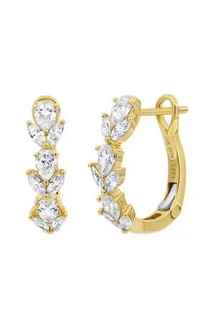 Bony Levy Getty Diamond Hoop Earrings - 18k Yellow Gold