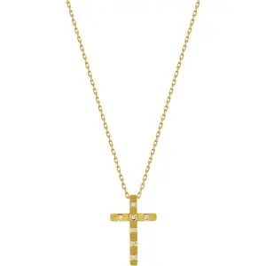 Bony Levy Cleo Diamond Cross Pendant Necklace - 18k Yellow Gold
