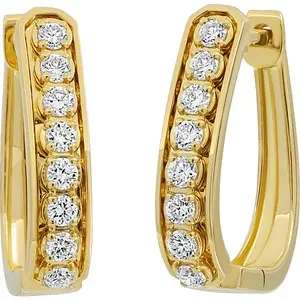 Bony Levy 18k Gold Diamond Hoop Earrings - 18k Yellow Gold