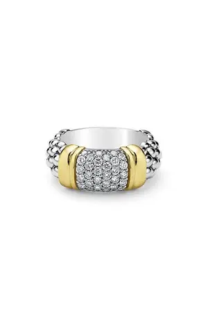 Lagos Pave Rings