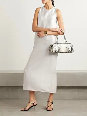 Veronica De Piante Helene Silk-mikado Midi Dress