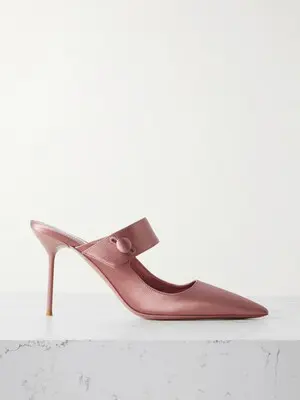 Paris Texas Lidia Satin Mules - Pink