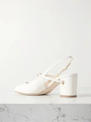 Jennifer Chamandi Mattia 65 Patent-leather Slingback Pumps