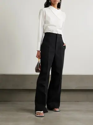 Carven Wide-leg Twill Trousers