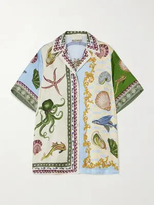 ALEMAIS Sam Pauletto Bath House Printed Silk-twill Shirt