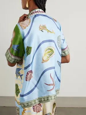 ALEMAIS Sam Pauletto Bath House Printed Silk-twill Shirt