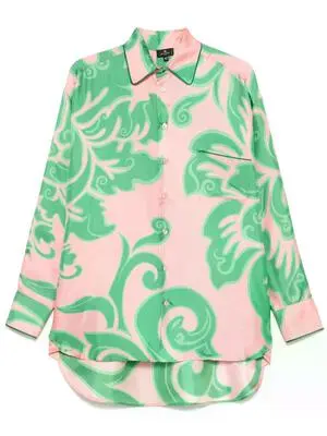 Etro Abstract-print Shirt - Pink