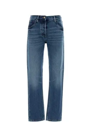 Prada Prada Logo-Patch Distressed Jeans - Blue