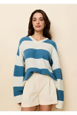 Solid & Striped Layered Sweaters For Women