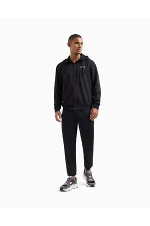 EA7 Core Identity Cotton Tracksuit - Black