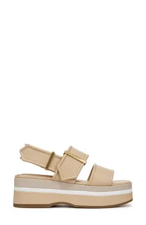 Franco Sarto Piper Slingback Platform Sandal - Beige