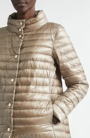 Herno Ultralight Reversible Down Puffer Jacket - Taupe To Chantilly