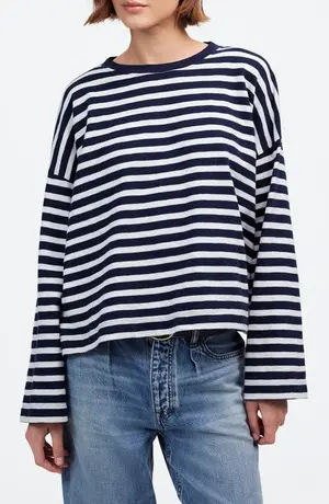 Madewell Striped Long-Sleeve Tops