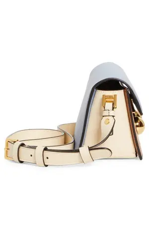 Marni Trunkaroo Leather Shoulder Bag - Opal/cinnamon/shell