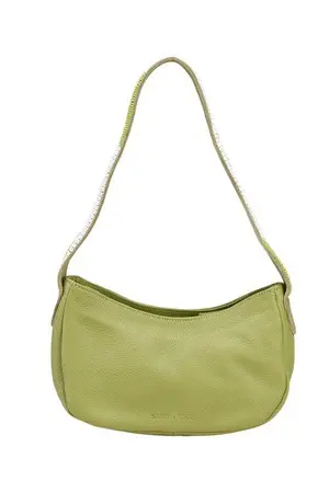 SAREP + ROSE Hand-beaded Shoulder Bag - Guacamole Green