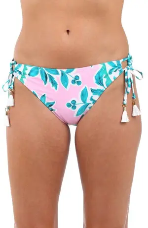 La Blanca Opulent Hipster Bikini Bottom - Pink Multi