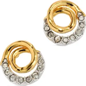 Alexis Bittar Solanales Crystal Spiral Stud Earrings - Crystals