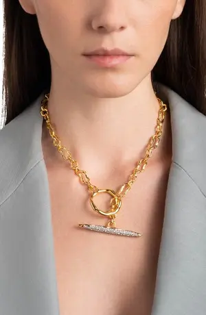 Alexis Bittar Solanales Crystal Toggle Pendant Necklace - Crystals
