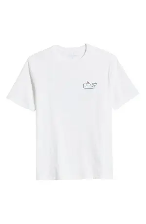 Vineyard Vines Golf Flag Cotton Graphic T-shirt - White Cap
