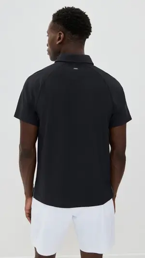 RHONE Regatta Pique Polo - Black