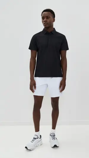 RHONE Regatta Pique Polo - Black