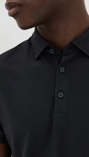 RHONE Regatta Pique Polo - Black