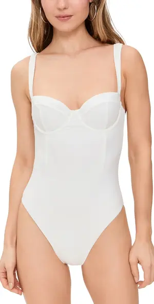 Simkhai Kyle Bustier One Piece - White