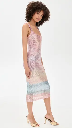 Le Superbe Sequin Tank Midi Dress