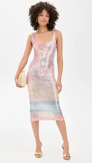 Le Superbe Sequin Tank Midi Dress