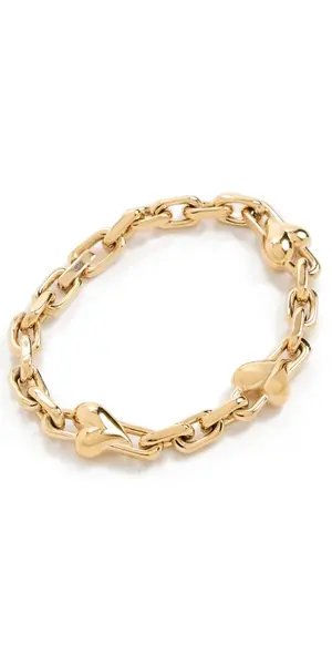 Jenny Bird Art Heart Chain Bracelet - High Polish Gold