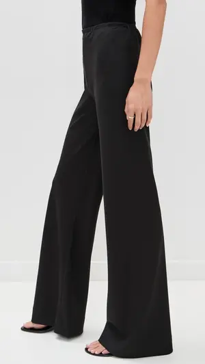 Staud Stroll Wide Leg Pants - Black