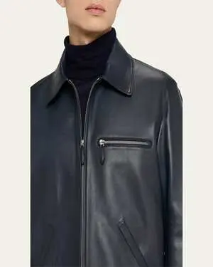 Berluti Full-zip Leather Jacket