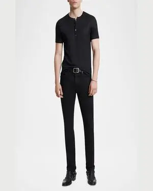 John Varvatos Bleeker Linen Henley Shirt