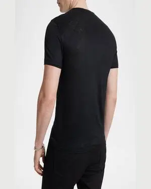 John Varvatos Bleeker Linen Henley Shirt