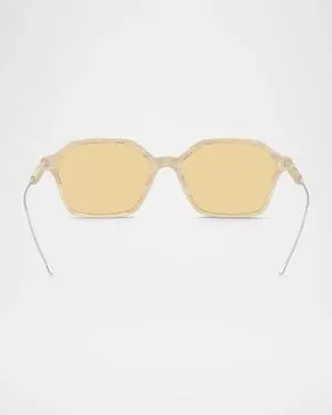 Brunello Cucinelli Brunello Cucinelli BC3009 Geometric Blue Light Glasses Light Blue