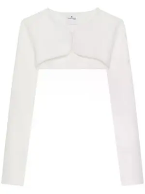 COURREGES Cropped Cardigan - White