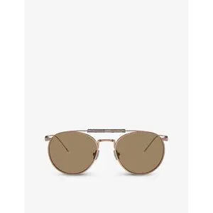 Brunello Cucinelli Sartorial Sunset Phantos-frame Sunglasses - Gold