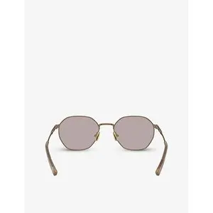 Brunello Cucinelli Irregular-frame Sunglasses - Gold