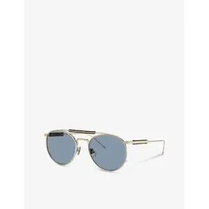 Brunello Cucinelli Sartorial Sunset Phantos-frame Sunglasses - Gold